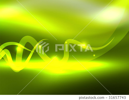 Glowing shiny wave background - Stock Illustration [31657743] - PIXTA