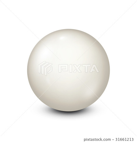 Billiard, white pool ball.Snooker. White - Stock Illustration [31661213 ...