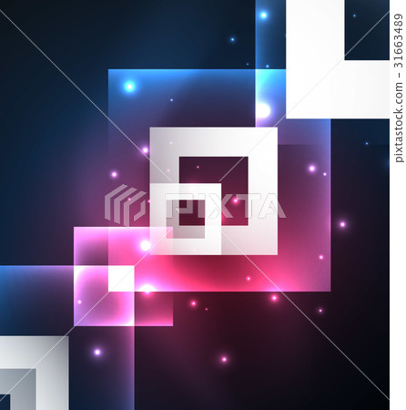 Dark background design with squares and shiny - Stock Illustration ...