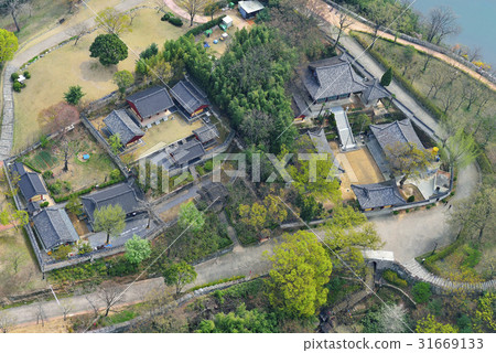 Ho Kosei Temple, Changseol Temple, Jinju Castle... - Stock Photo ...