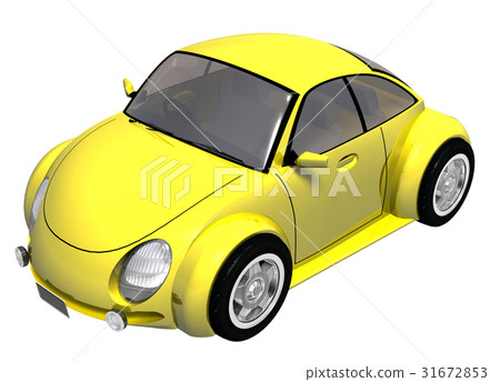 Yellow car - Stock Illustration [31672853] - PIXTA