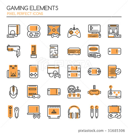 Gaming Elements - Stock Illustration [31685306] - PIXTA