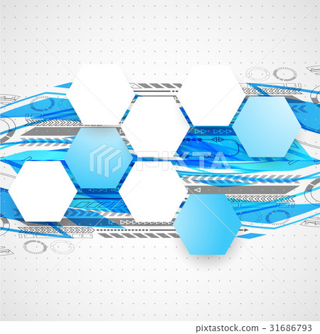 Abstract futuristic computer technology background-插圖素材 [31686793 ...