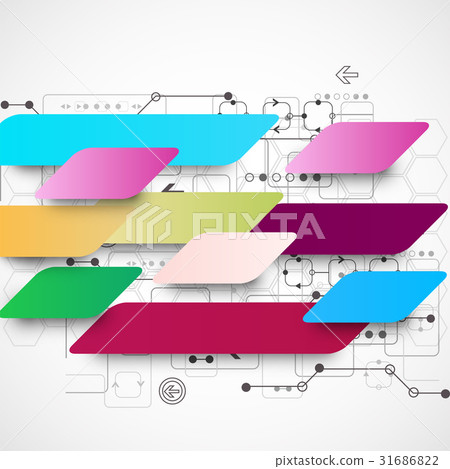 Abstract multicolored technology background - Stock Illustration ...