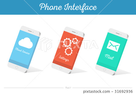 Interface Vector 3D Smartphone Models - Stock Illustration [31692936 ...