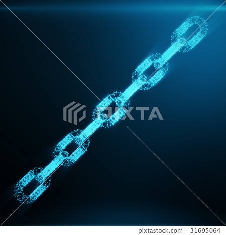Abstract image of a Chain links low poly in the - Stock Illustration ...
