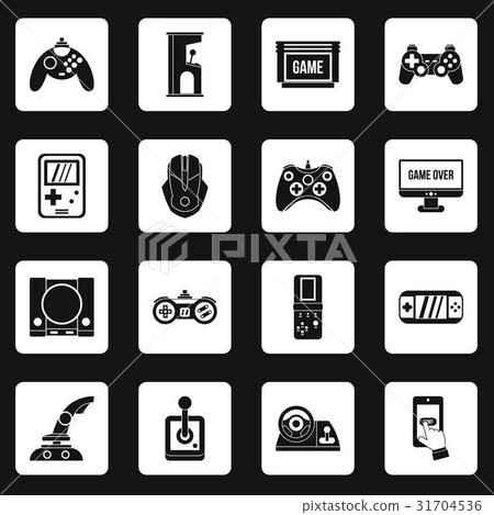 Video game icons set squares vector - Stock Illustration [31704536] - PIXTA