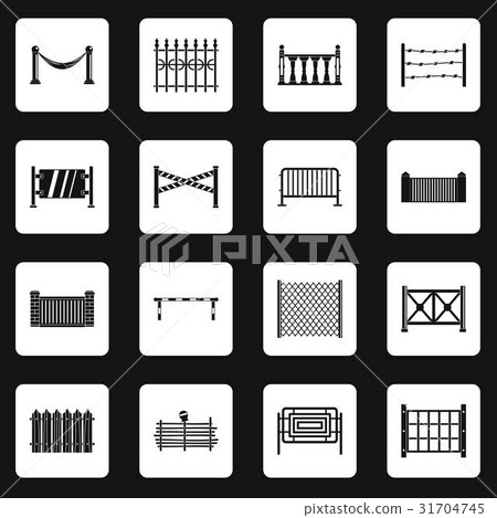 Fencing icons set squares vector - Stock Illustration [31704745] - PIXTA