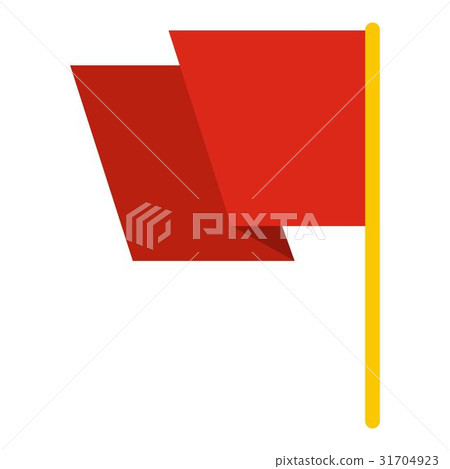 Red flag icon isolated - Stock Illustration [31704923] - PIXTA