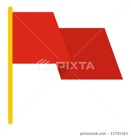 Red flag icon isolated - Stock Illustration [31705363] - PIXTA