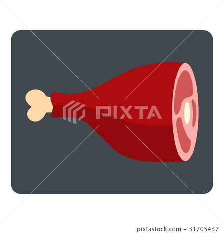 Meat leg icon isolated - Stock Illustration [31705437] - PIXTA