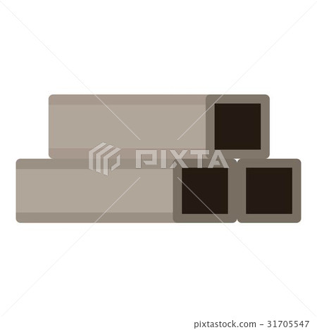 Square metal tubes icon isolated - Stock Illustration [31705547] - PIXTA