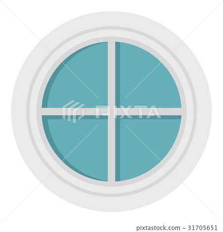 White round window icon isolated - Stock Illustration [31705651] - PIXTA