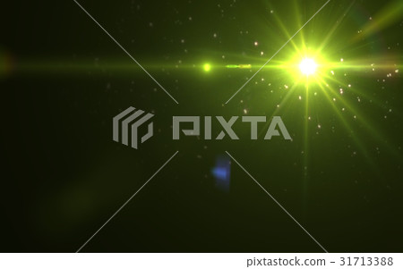 Yellow digital lens flare in black - Stock Illustration [31713388] - PIXTA