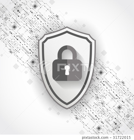 Protection concept of digital and technological. - Stock Illustration ...