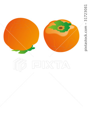 Autumn tone poem persimmon - Stock Illustration [31723081] - PIXTA
