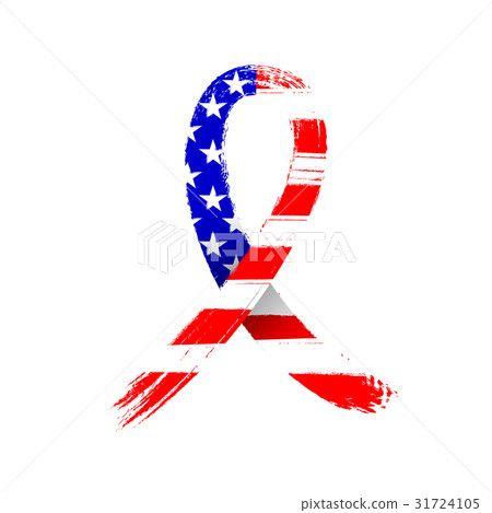 Hand drawn USA ribbon flag. - Stock Illustration [31724105] - PIXTA