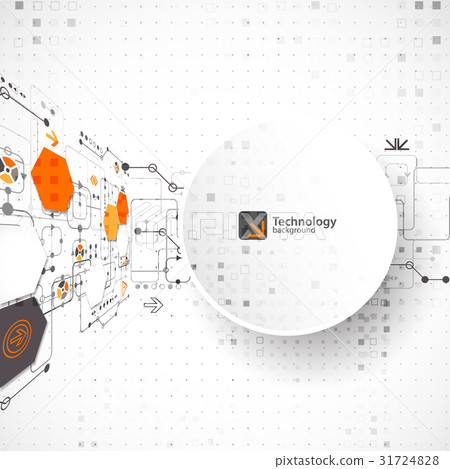 Vector illustration, hi-tech digital technology - Stock Illustration ...