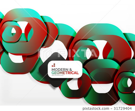 Geometric abstract background, cut chain shapes or - Stock Illustration ...