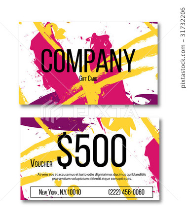 Vector gift card concept. Voucher for present set - Stock Illustration ...