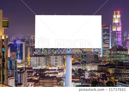 billboard for advertisement in city downtown - Stock Photo [31737681 ...