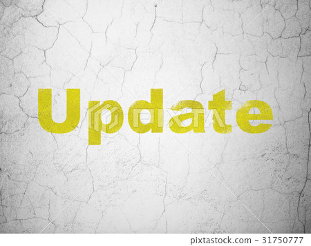 Web design concept: Update on wall background - Stock Illustration ...