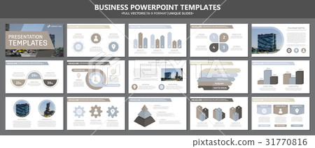 Set of brown and gray elements for multipurpose - Stock Illustration ...