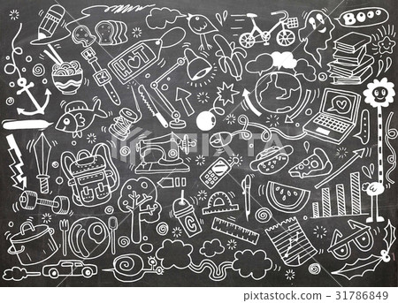 Hand drawing Doodle, vector illustration. - Stock Illustration ...