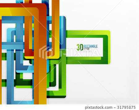 Rectangle tube elements, vector background - Stock Illustration ...