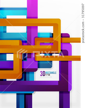 Rectangle tube elements, vector background - Stock Illustration ...