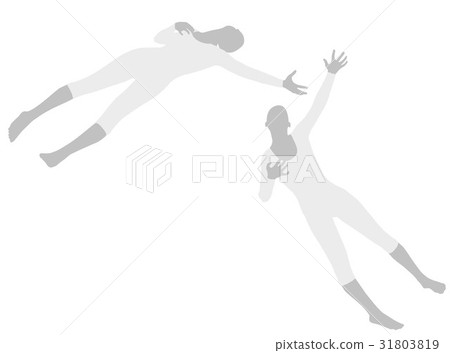 woman silhouette in Heart Attack Pose - Stock Illustration [31803819 ...