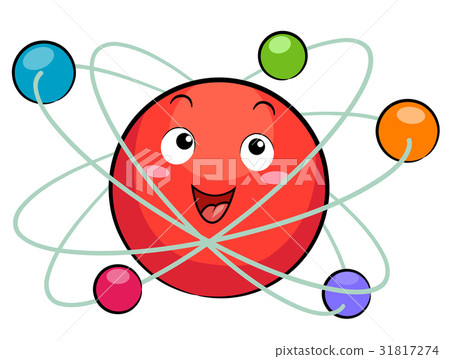 Colorful Atomic Model Mascot - Stock Illustration [31817274] - PIXTA