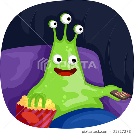 Mascot Alien Popcorn Movie - Stock Illustration [31817278] - PIXTA