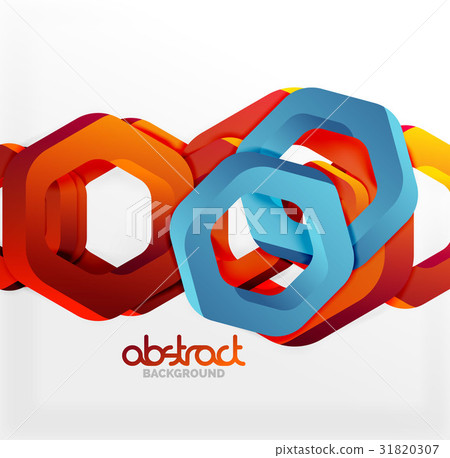 Overlapping hexagons design background - Stock Illustration [31820307 ...