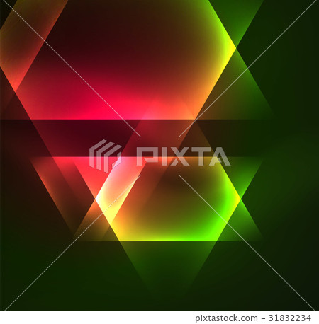 Glowing geometric shapes - Stock Illustration [31832234] - PIXTA