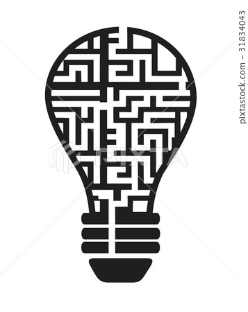light bulb maze - Stock Illustration [31834043] - PIXTA