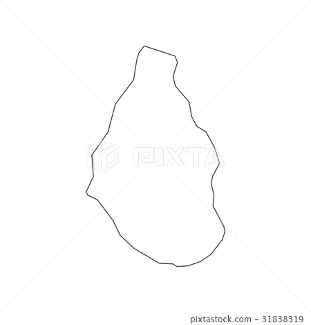 Montserrat map outline - Stock Illustration [31838319] - PIXTA
