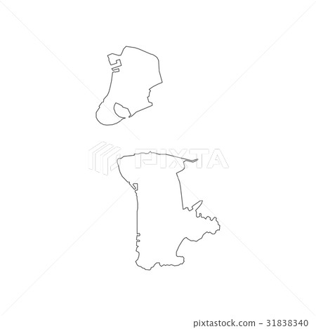 Macau map outline - Stock Illustration [31838340] - PIXTA