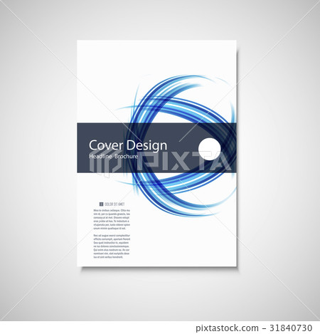 Abstract color line element. Wave brochure design - Stock Illustration ...