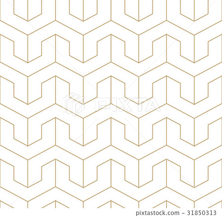 Japanese seamless pattern. gold stitch vector - Stock Illustration ...
