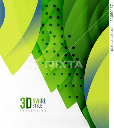 Swirl and wave 3d effect objects, abstract - Stock Illustration ...
