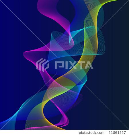 Smoky waves background. Structural curved pattern - Stock Illustration [31861237] - PIXTA