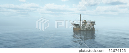Fantasy steamboat - Stock Illustration [31874123] - PIXTA