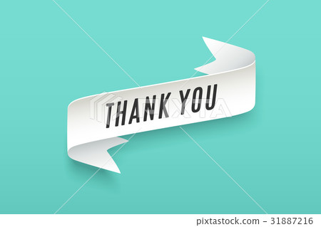 Paper ribbon with text Thank You - Stock Illustration [31887216] - PIXTA