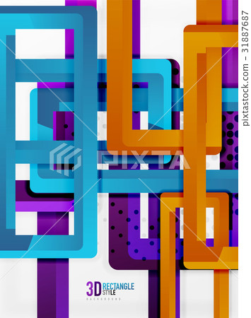 Rectangle tube elements, vector background - Stock Illustration ...
