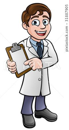 Cartoon Scientist or Lab Technician Character-插圖素材 [31887905] - PIXTA圖庫
