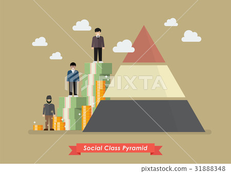Social class pyramid - Stock Illustration [31888348] - PIXTA