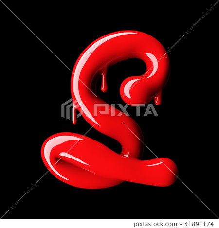 Glossy red letter S uppercase. 3D rendering - Stock Illustration [31891174] - PIXTA