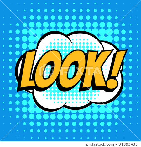 Look comic book bubble text retro style - Stock Illustration [31893433 ...
