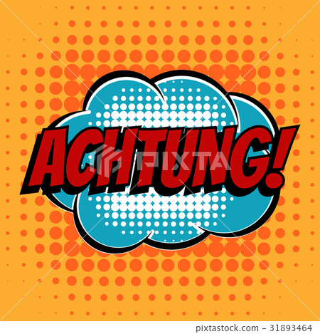 Achtung comic book bubble text retro style - Stock Illustration ...